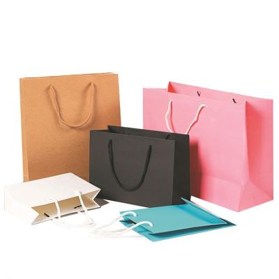 China Food Luxury shopping custom Packaging White black brown Paper Bags With your own Logo for sale