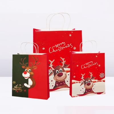 China Manufacturer Made cheap shopping Colorful Craft Flat Paper Bread Bag With Handle for sale