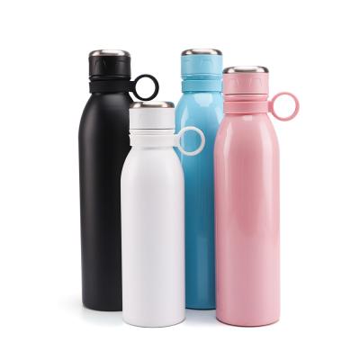China Best seller Drinkware Custom Impresso frasco de vácuo de parede dupla de aço inoxidável isolante anel garrafa de água à venda