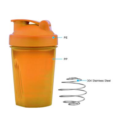 Cina 14oz Bottiglia per palestra Blendere bottiglia d'acqua Classic Loop Top Shaker Bottiglia d'acqua in vendita