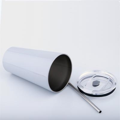 Cina 20 oz di acciaio inossidabile a doppia parete, tazza di tè riutilizzabile con paglia in vendita