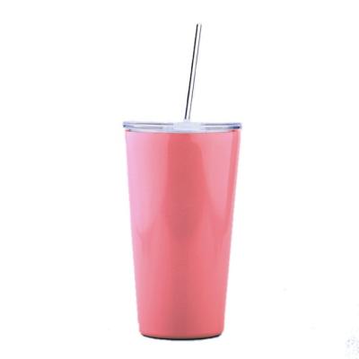 Cina 20 oz di acciaio inossidabile a doppia parete, tazza di tè riutilizzabile con paglia in vendita