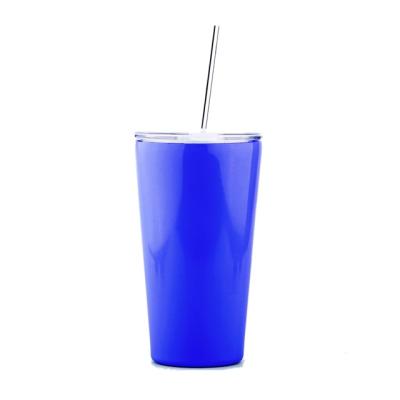 Cina 20 oz di acciaio inossidabile a doppia parete, tazza di tè riutilizzabile con paglia in vendita
