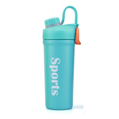 Cina 600ml Flasca a vuoto Shaker isolato Flasca di acqua calda Bottiglia a doppia parete di viaggio auto termo Shake Cup in vendita
