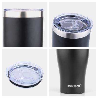 Cina Ingrosso 600ml 900ml Bottone a vuoto di grande capacità Viaggio Tazze di caffè in acciaio inossidabile con logo personalizzato Modello e colori in vendita