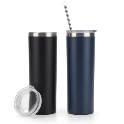 China Auto roestvrijstalen mok 620 ml aanpasbaar patroon grote mond koffie sublimatie kopje met stro Te koop