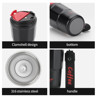 Cina 380 ml BPA-Free Doppia parete Acciaio Vaso a vuoto Isolato Viaggio Tumbler Vaso tazza di caffè in vendita