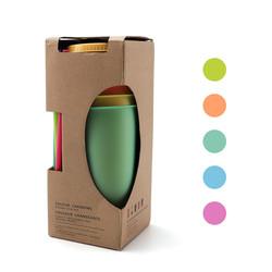 Cina 10 oz Tazze a vuoto isolante con scodella in PP Caldo Cambio di colore Tazze da festa Set 5pcs/Set Tazze di succo in vendita