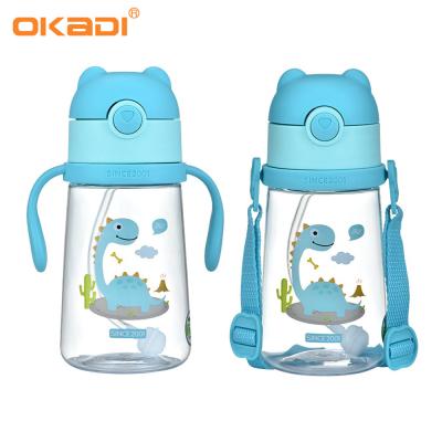 中国 400ML 簡単に掃除できるプラスチック製の子供用水瓶 ストローとハンドル 販売のため