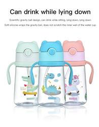 中国 400ML 簡単に掃除できるプラスチック製の子供用水瓶 ストローとハンドル 販売のため