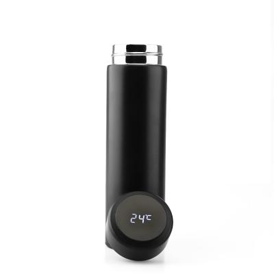 Cina 500 ml Dietro muro doppio Acciaio inossidabile Isolato a vuoto Display di temperatura a Led Termoflesche Smart Bottiglia d'acqua in vendita