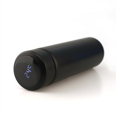 Cina 500 ml Dietro muro doppio Acciaio inossidabile Isolato a vuoto Display di temperatura a Led Termoflesche Smart Bottiglia d'acqua in vendita