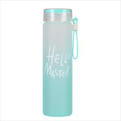 Cina Disegnatore personalizzato Bottiglie d'acqua in vetro colorate Portabile Gradiente Libero BPA Borosilicato congelato Bottiglia d'acqua in vetro in vendita