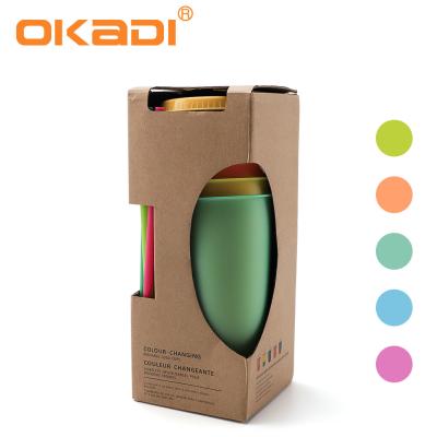 Cina Caffetti da caffè estivi Tazze che cambiano colore Tazze fredde da 24 oz 5 Tazze riutilizzabili Copri e cannucce Set di 5 in vendita