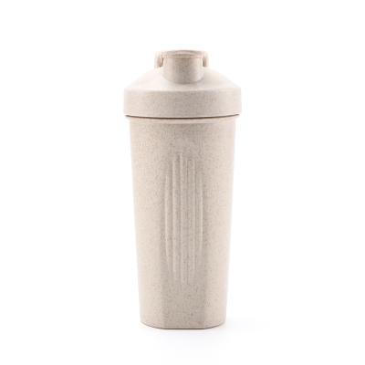 Cina 600 ml Sport Materiale di protezione ambientale Bottiglie per frullati di grano Bottiglie per frullati di proteine in vendita