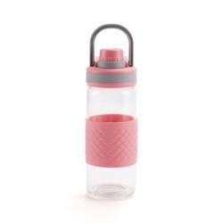 Cina 480 ml di alta qualità e conveniente Bottiglia d'acqua in vetro a prova di perdite senza BPA con manica e presa in mano in silicone in vendita