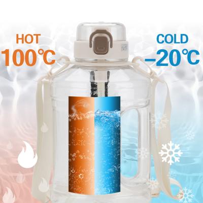 Cina Bottiglia sportiva in plastica a bocca larga e dritta per attività all' aperto in palestra in vendita