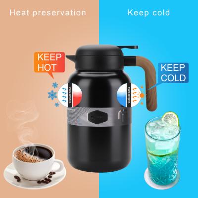 Cina 1300 ml 2000 ml Doppia parete Acciaio inossidabile Isolato a vuoto Caffé Carafe Termo Acqua Calda Tè in vendita