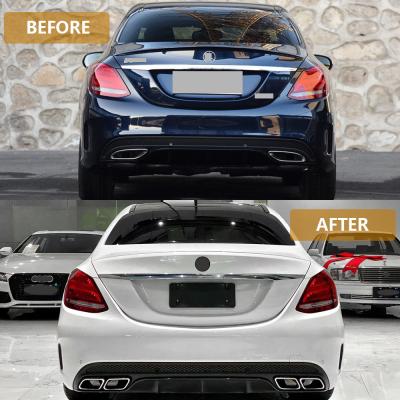 Cina 15-18 Mercedes-Benz Classe C W205 Body Kit Morden Luxury Design Stile Coda Tubo della gola in vendita