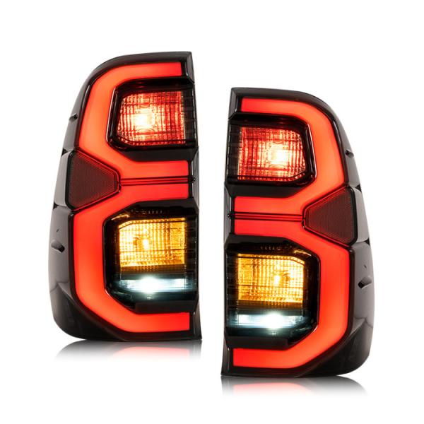 Quality 100% Tested 2020- Hilux Rear Taillights Modified Flash LED Tail Lamp For Hilux for sale
