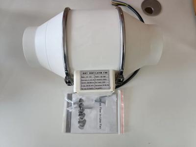 China 240V White Variable Speed Inline Duct Exhaust Fan for 4 Inch 5 Inch 8 Inch Efficiency for sale