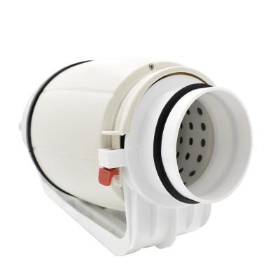 China Plastic 4 5 6 8 Inches Low Noise Extractor Axial Mixed Airflow Inline Duct Hydroponic Grow Tent Customization Fan for sale