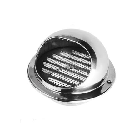 China Own Mass Ventilation Stainless Steel Round Outside Air Port Wall Vent with Fly Screen for sale