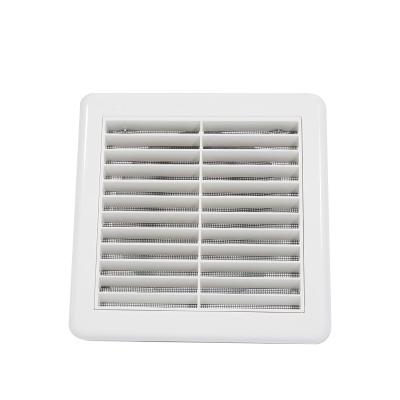 Cina 100 mm quadrato griglia di plastica bianco PP conduttore di ventilazione estratto ventilatore con reti per insetti in vendita