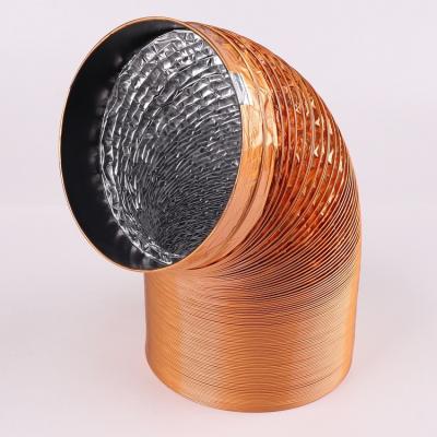 China Traditional 100MM 125MM Air Semi Rigid 8 Inch Semi Rigid Aluminum Flexible Ducting Pipe for sale