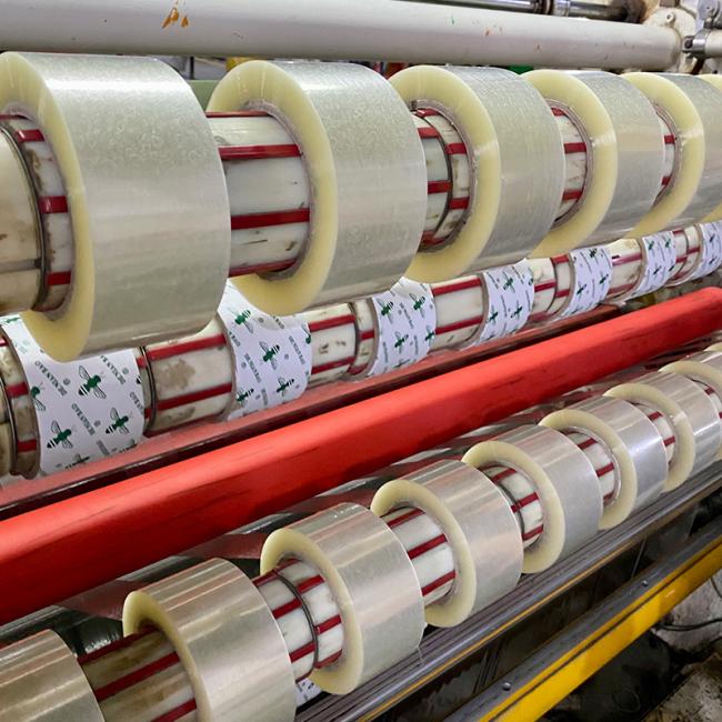 BOPP packing tape roll close-up