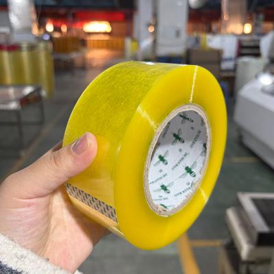 China BOPP Yellowish Yellow Packing Packaging Adhesive Waterproof Sealing Tape For Packing for sale
