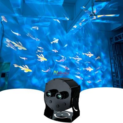 China Nebula 80w - 500w LED Double Head Logo Image Ocean Water Wave Flow Multi Functions Gobo Projector for sale