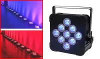Quality Wedding Party 9x18w LED Wireless Battery Power, Charging and Wireless RGBWA-UV 6 for sale