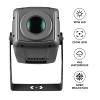 Quality 100W High Power LED Outdoor Zoom Gobo Projector IP65 Logo Projection Light for sale