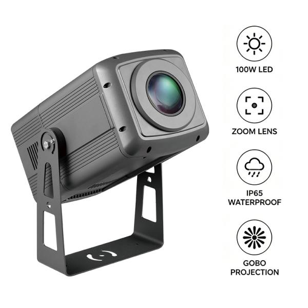Quality Outdoor LED 100W Zoom Gobo Projector Waterproof Exterior Logo Light IP65 for sale