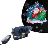 Quality 60W LED Outdoor Christmas Projector Snowflake Gobo Light 2in1 Holiday Lamp for sale