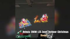 Nebula 200W  LED Zoom Outdoor Christmas Gobo Projector