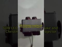 60W LED Outdoor Snowflake and Christmas Gobo 2in1 Projector