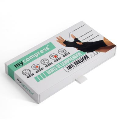 Cina Cassetto su ordinazione della carta di Logo Print che fa scorrere la scatola d'imballaggio del guanto minuscolo in vendita