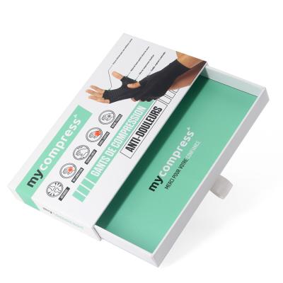 Cina Cassetto su ordinazione della carta di Logo Print che fa scorrere la scatola d'imballaggio del guanto minuscolo in vendita
