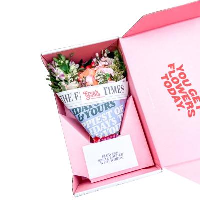 Cina Contenitore 2022 di regalo di spedizione del contenitore di fiore di logo di consegna su ordinazione della stampa per il deposito di fiore in vendita