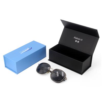 China Caixa de óculos de sol de papelão personalizada embalagem rígida de luxo para óculos de sol rígido magnético caixa de embalagem para óculos de sol à venda