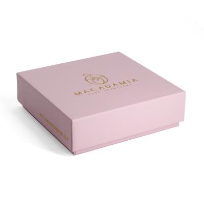 Cina Coperchio bianco rosa e contenitore di gioielli in cartone di carta di base Scatola d'imballaggio Kraft personalizzata con inserto in schiuma in vendita