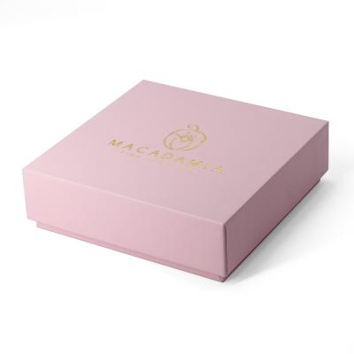 Cina Coperchio bianco rosa e contenitore di gioielli in cartone di carta di base Scatola d'imballaggio Kraft personalizzata con inserto in schiuma in vendita