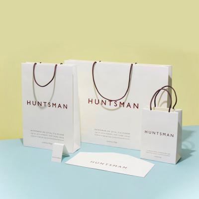 Cina Personalizzato Stampato Il Tuo Logo Sacchetto Di Carta Per La Spesa Artigianale Regalo Kraft Marrone Bianco Con Manici in vendita