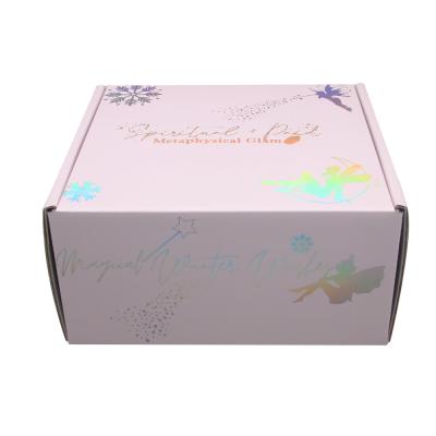 China Caixa ondulada holográfica do encarregado do envio da correspondência do transporte da roupa e flauta feita sob encomenda do logotipo para o roupa interior da mulher à venda
