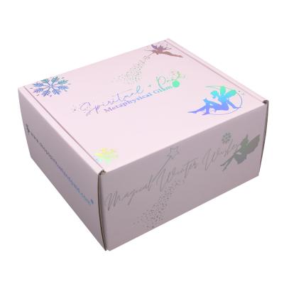China Caixa ondulada holográfica do encarregado do envio da correspondência do transporte da roupa e flauta feita sob encomenda do logotipo para o roupa interior da mulher à venda