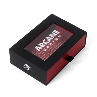 Cina Cassetto di lusso su ordinazione che fa scorrere i contenitori di carta d'imballaggio di regalo dell'insieme apri del vino con la finestra del PVC in vendita