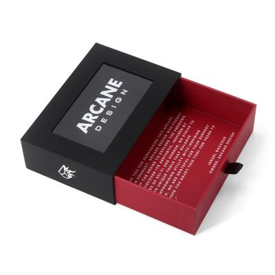 Cina Cassetto di lusso su ordinazione che fa scorrere i contenitori di carta d'imballaggio di regalo dell'insieme apri del vino con la finestra del PVC in vendita
