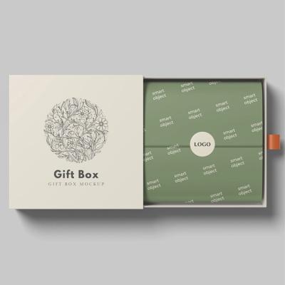 Cina Cosmetici su ordinazione amichevoli del regalo del cassetto di Eco Logo Cardboard Jewelry Ribbon Sliding che imballano il contenitore di carta in vendita